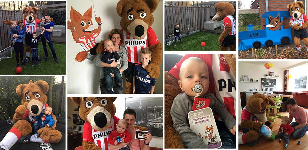 PSV - Phoxy op bezoek bij clubleden