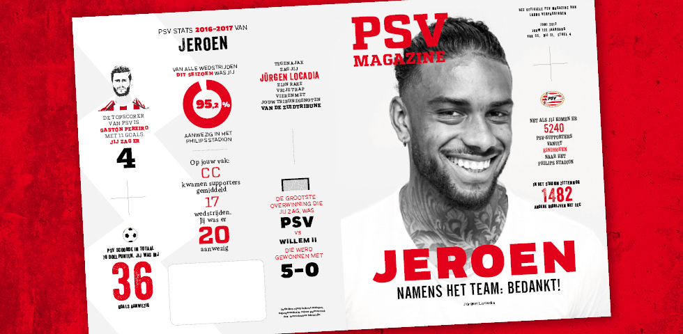 PSV - Unieke persoonlijke cover bij PSV Magazine