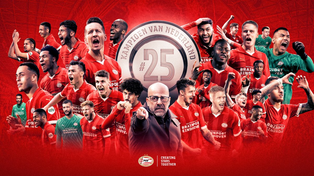PSV - Landskampioen | PSV is voor de 25e keer kampioen van Nederland