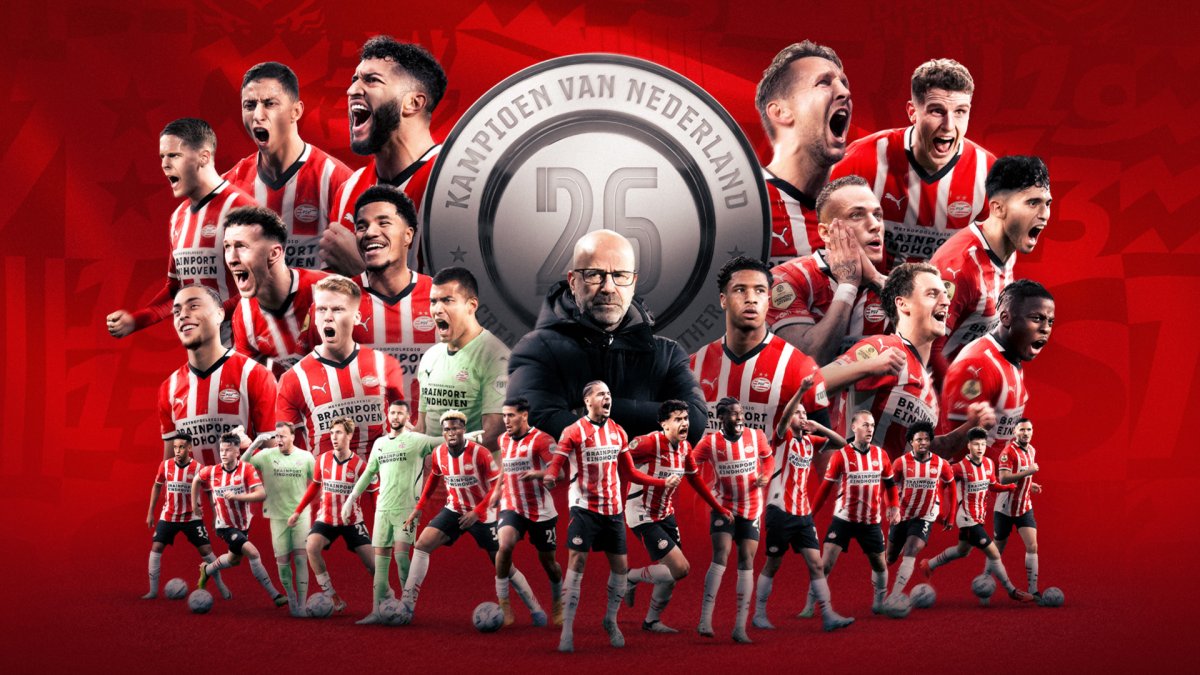 PSV - Landskampioen | PSV verovert 26e landstitel, huldiging op maandag